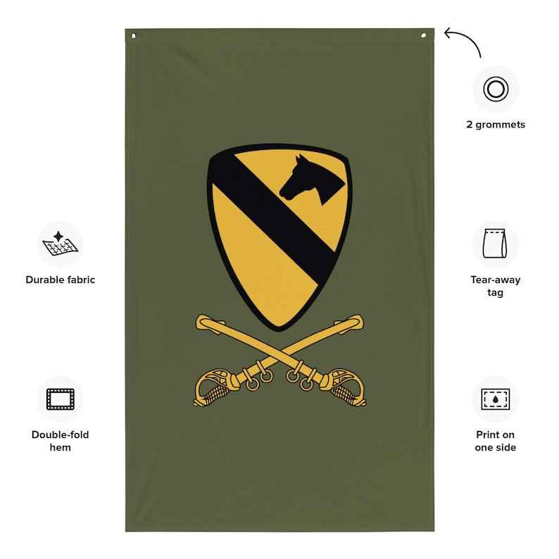 1st Cavalry Division Flag – First Team Horse Cavalry Emblem - Etsy