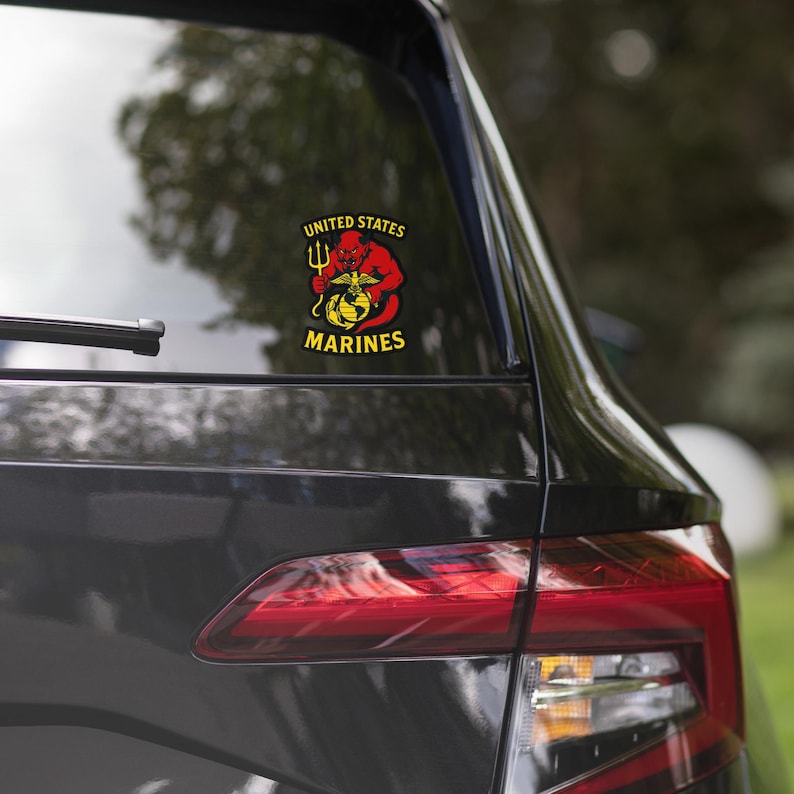 Marine Devil Trident Emblem – Devil Wrapped Around Eagle Globe & Anchor ...