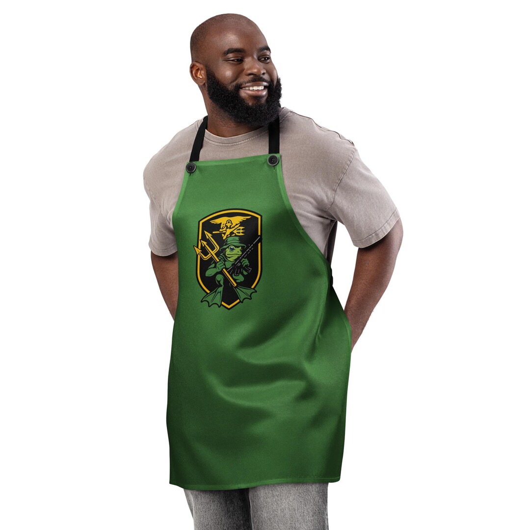 Navy SEAL Frogman Patch – Trident Emblem Military Illustration Apron - Etsy