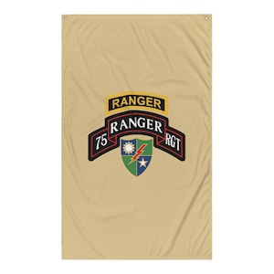 Army 75th Ranger Regiment Scroll and Tab Flag - Etsy