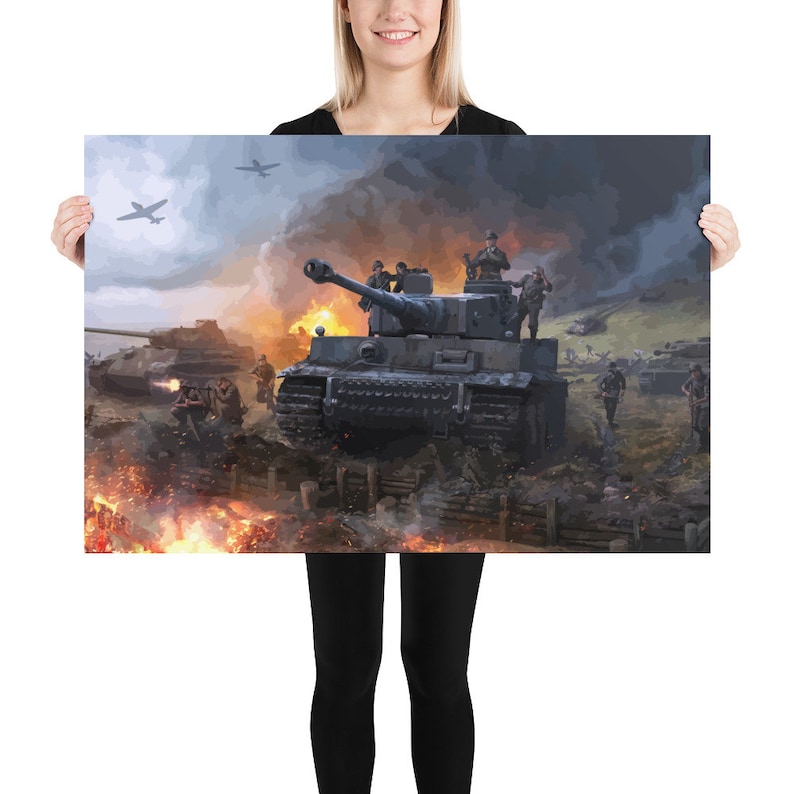 World War II Tiger Tank Battle Poster - Etsy Australia