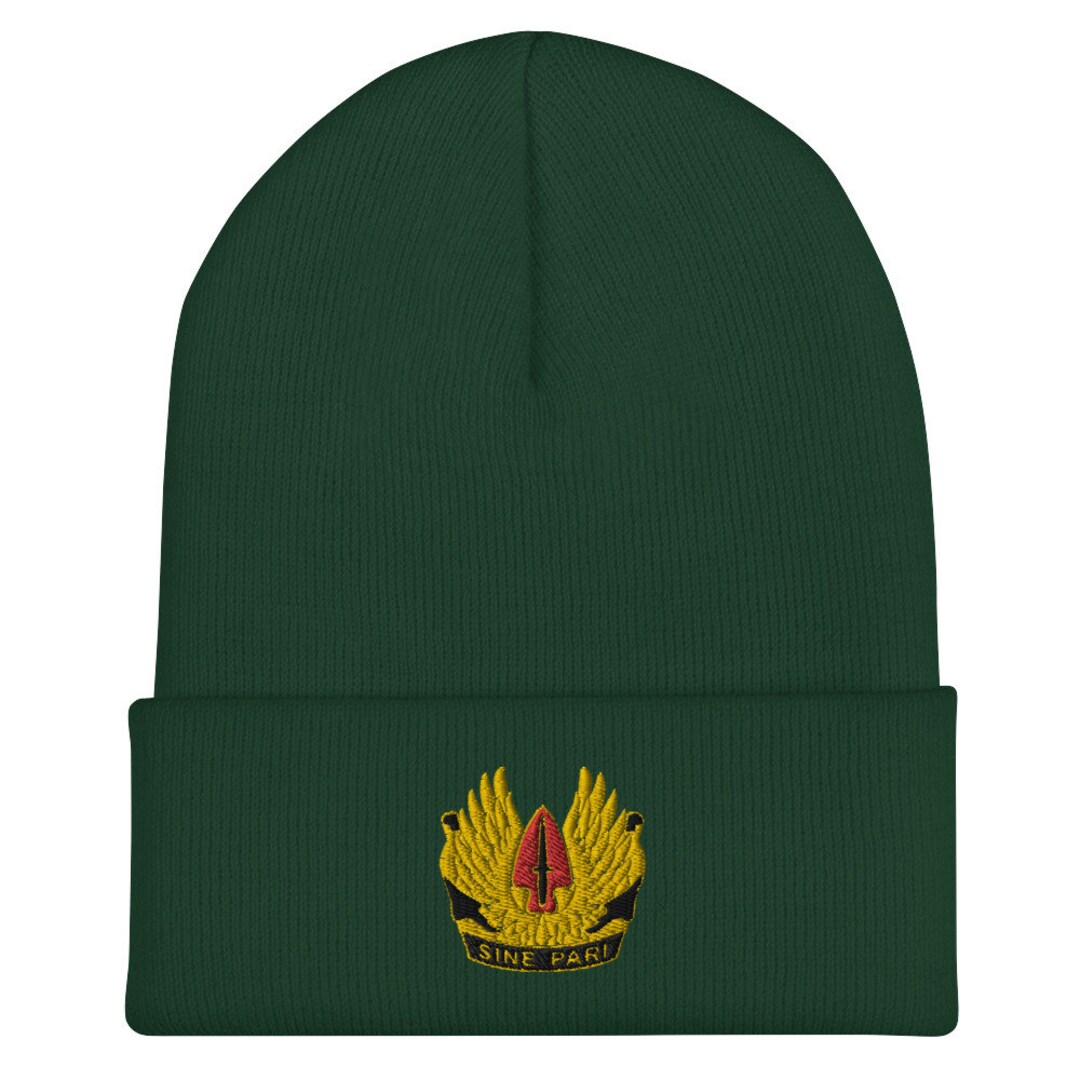 Army Special Operations Command Sine Pari Embroidered Cuffed Beanie - Etsy