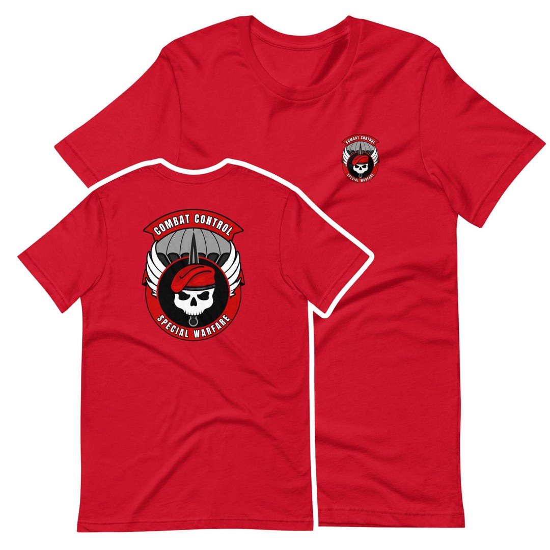 USAF Combat Control T-shirt – Red Beret Skull Wings, Special Operations ...