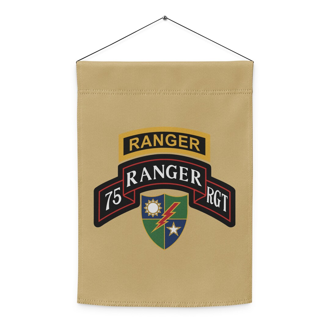 Army 75th Ranger Regiment Scroll and Tab Garden Flag - Etsy
