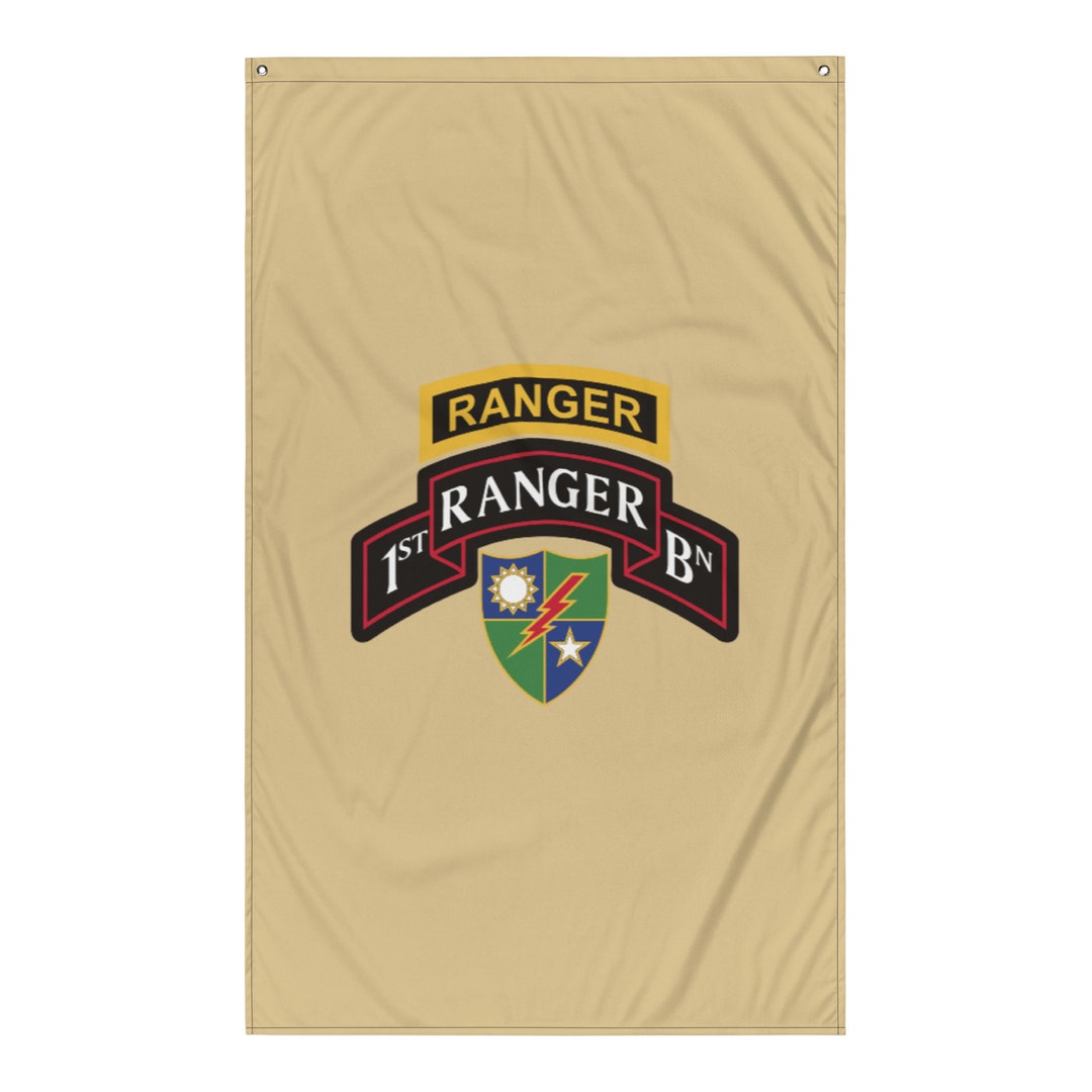 Army 1st Ranger Battalion Scroll and Tab Flag - Etsy