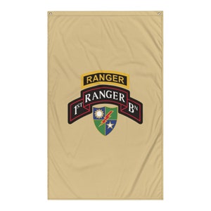 Army 1st Ranger Battalion Scroll and Tab Flag - Etsy