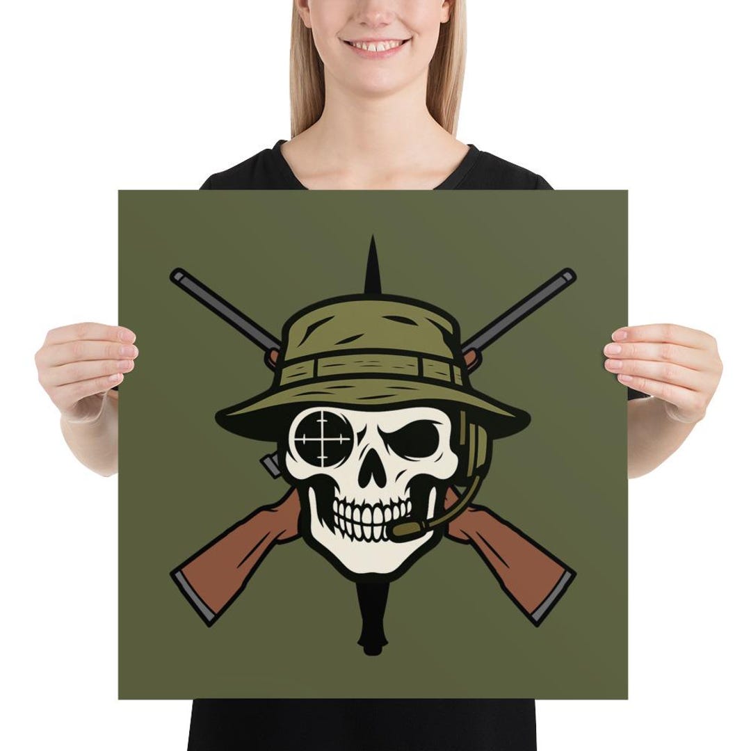 Scout Sniper Skull Poster – Military Emblem Art - Etsy
