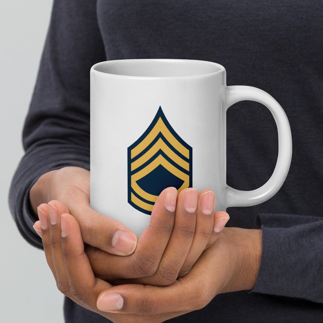 Army Sergeant First Class White Glossy Mug - Etsy