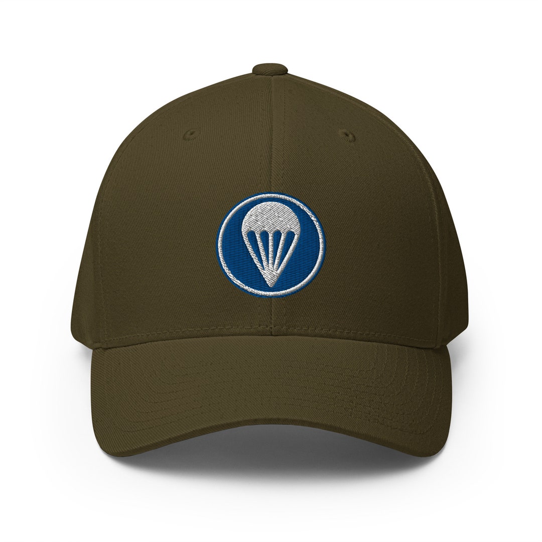 WWII Airborne Paratrooper Cap Emblem Embroidered Flexfit Structured ...