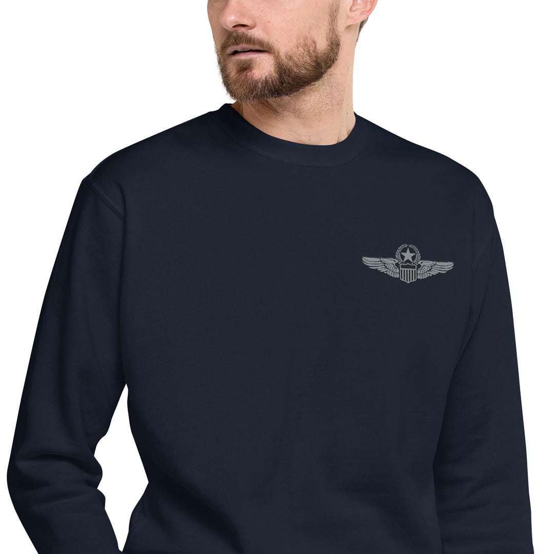USAF Command Pilot Wings Embroidered Unisex Premium Sweatshirt - Etsy