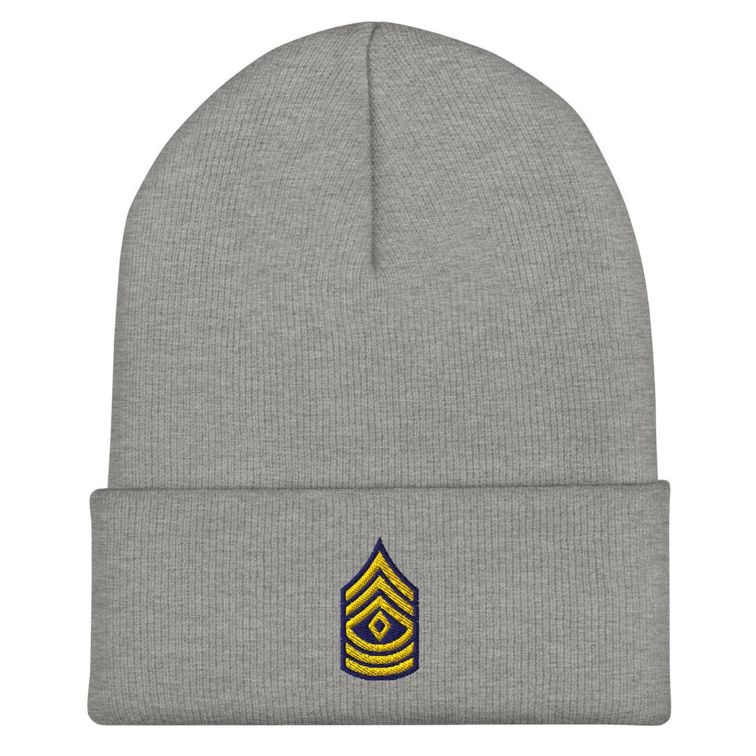 Army First Sergeant Embroidered Cuffed Beanie - Etsy
