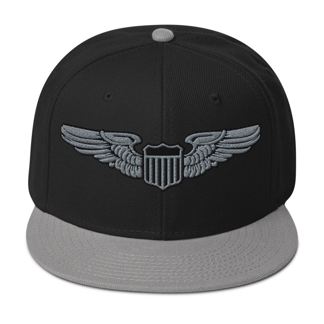 Air Force Pilot Wings Embroidered Snapback Hat - Etsy