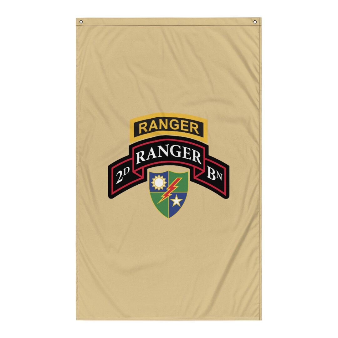 Army 2nd Ranger Battalion Scroll and Tab Flag - Etsy