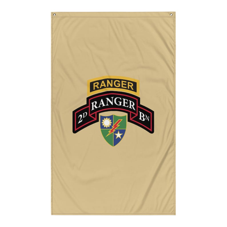 Army 2nd Ranger Battalion Scroll and Tab Flag - Etsy