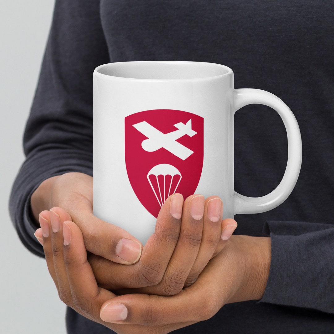 WW2 Army Airborne Glider Command Emblem White Glossy Mug - Etsy