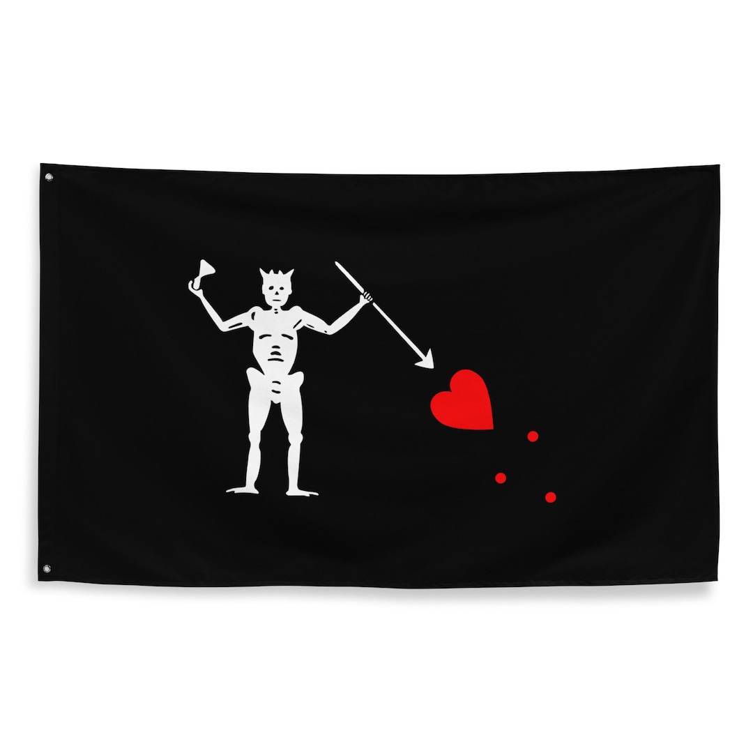 Flag of Blackbeard the Pirate Flag - Etsy