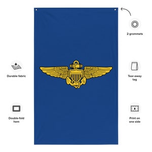 Naval Aviator Aviation Wings Flag - Etsy
