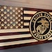 Rustic Wooden American Flag: Marine EGA Wall Decor - Etsy
