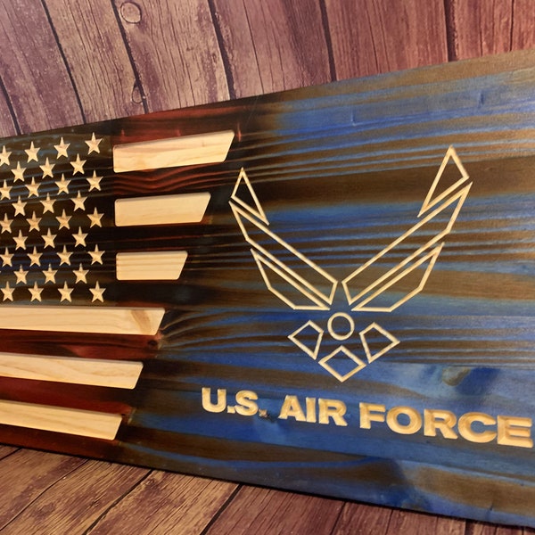 Rustic Air Force Flag - Etsy
