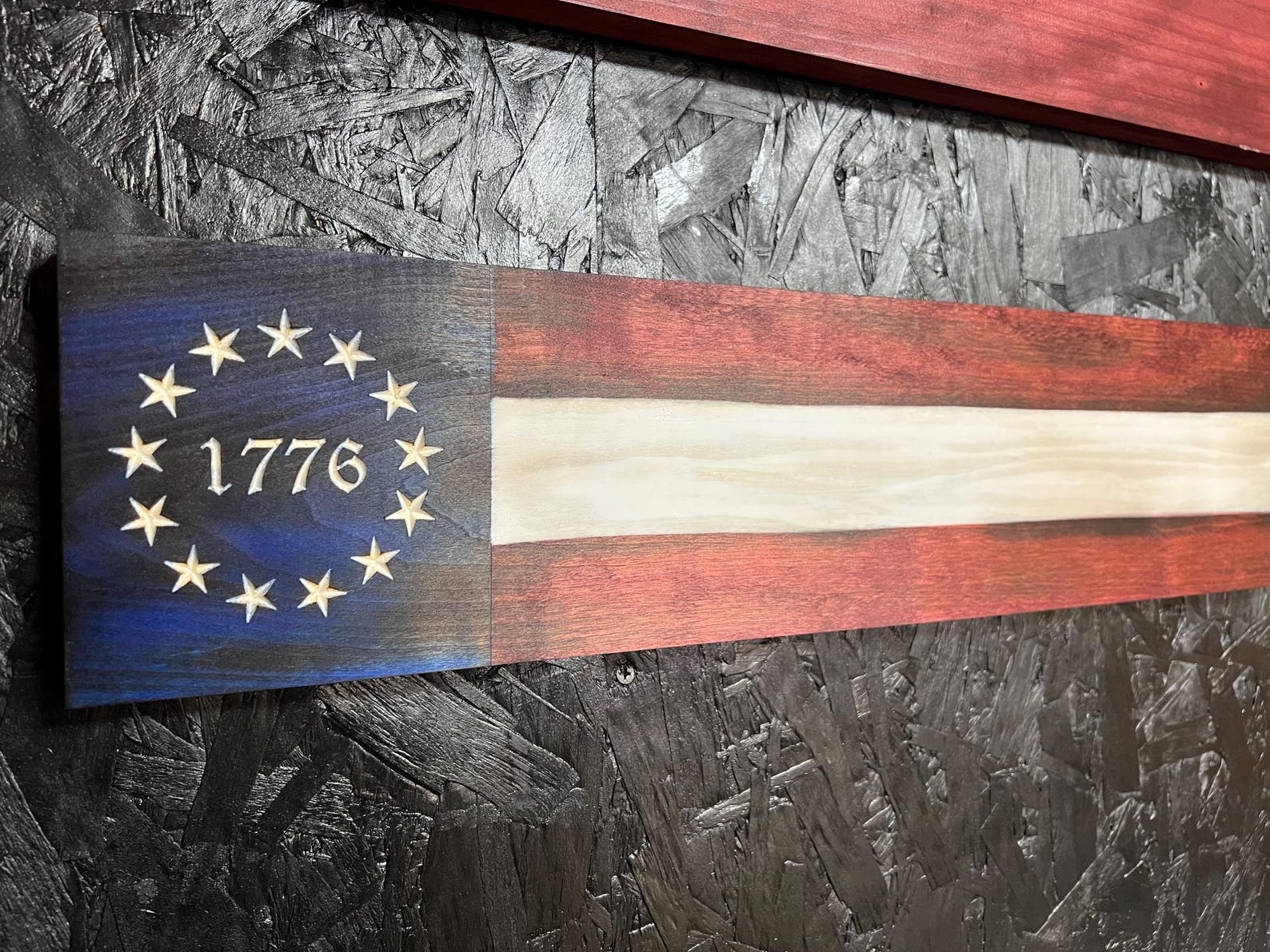 Rustic Wooden Betsy Ross American Flag Sign: 1776 We the People - Etsy