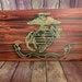 Classic United States Marine Corps EGA Flag Custom Made From Pine Wood ...
