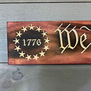 Rustic 1776 'we the People' Patriotic Wood Sign - Etsy