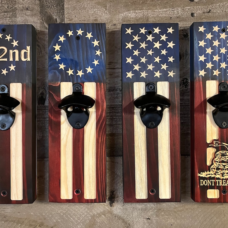 Bottle Opener Wood Flag - Etsy