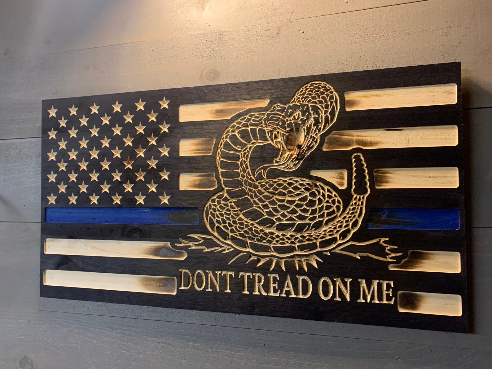 Back the Blue Blue Line alternative Dont Tread on Me | Etsy