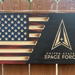 Rustic United States Space Force Wooden Flag: USSF Delta - Etsy