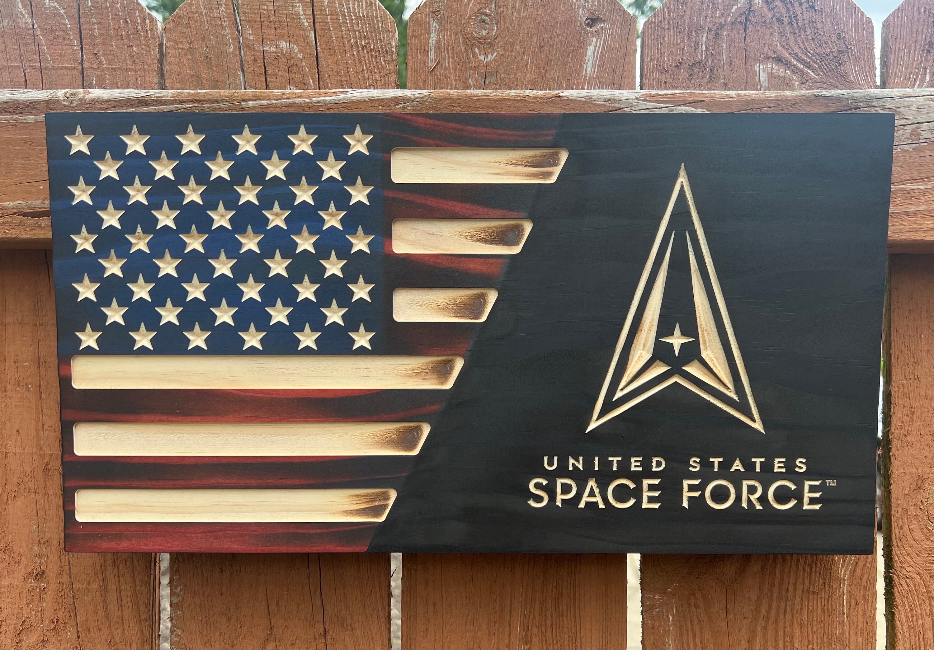 Rustic United States Space Force Wooden Flag: USSF Delta - Etsy