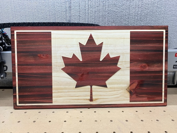 Rustic Canadian Wooden Flag Wood Flag Available in Multiple - Etsy