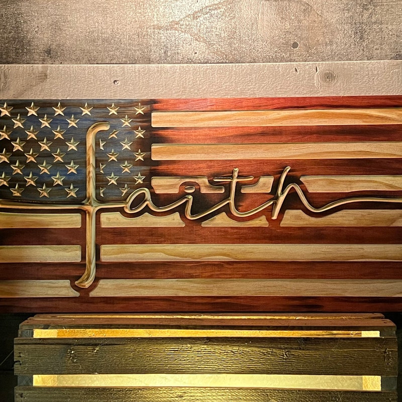 Rustic American Flag - Etsy