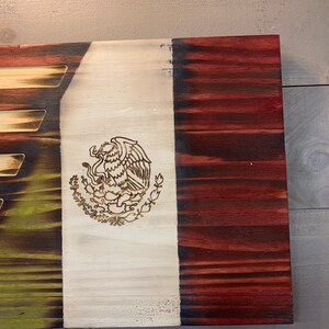 Rustic Mexico American Unity Flag Custom Made Multiple Sizes Made From ...