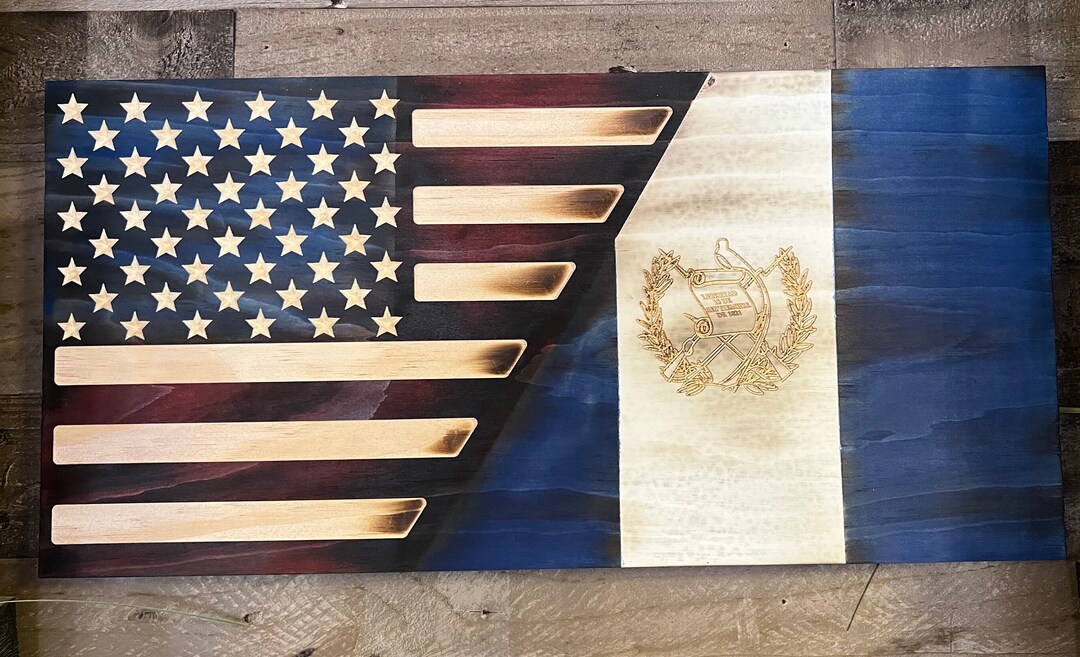 Rustic USA and Guatemala Unity Flag - New Citizen Gift - Etsy