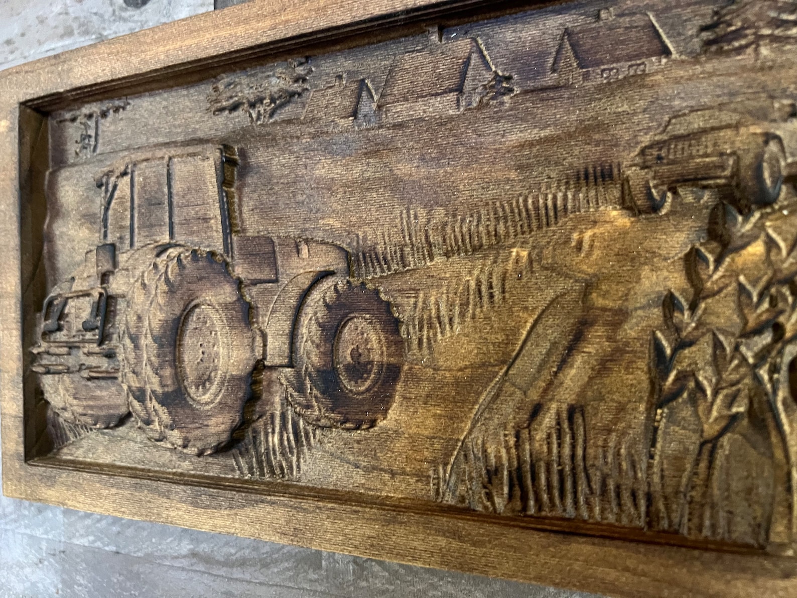 Rustic Wooden 3D Engraved Farm and Tractor Sign: Rustic Farmhouse Decor ...