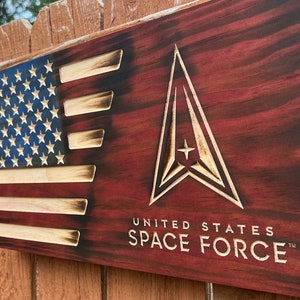 Rustic United States Space Force Wooden Flag: USSF Delta - Etsy
