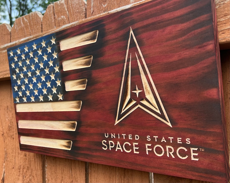 Rustic United States Space Force Wooden Flag: USSF Delta - Etsy