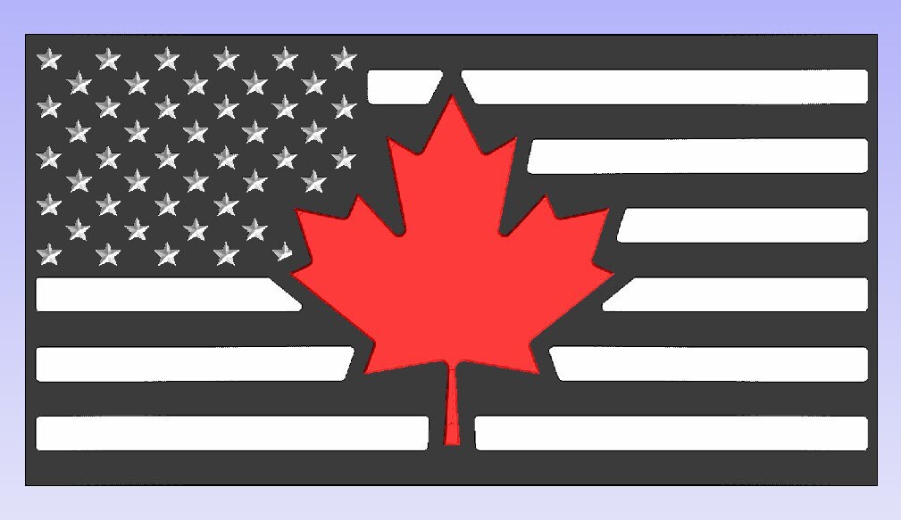 American-canadian Combo Flag Svg-eps-dxf-pdf File Formats - Etsy Canada