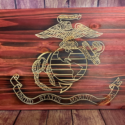 Classic United States Marine Corps EGA Flag Custom Made 12x23 - Etsy