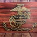 Classic United States Marine Corps EGA Flag Custom Made From Pine Wood ...