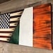 Rustic American - Canadian Unity Flag Custom Made From Pine Wood. Fast ...