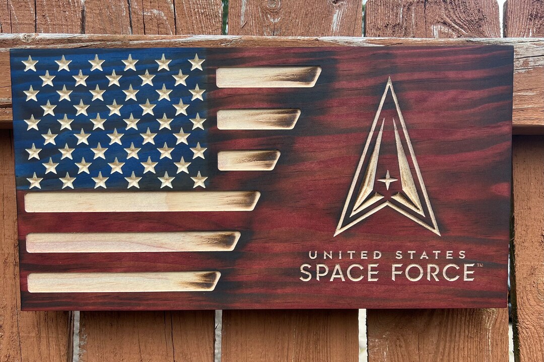 Rustic United States Space Force Wooden Flag: USSF Delta - Etsy