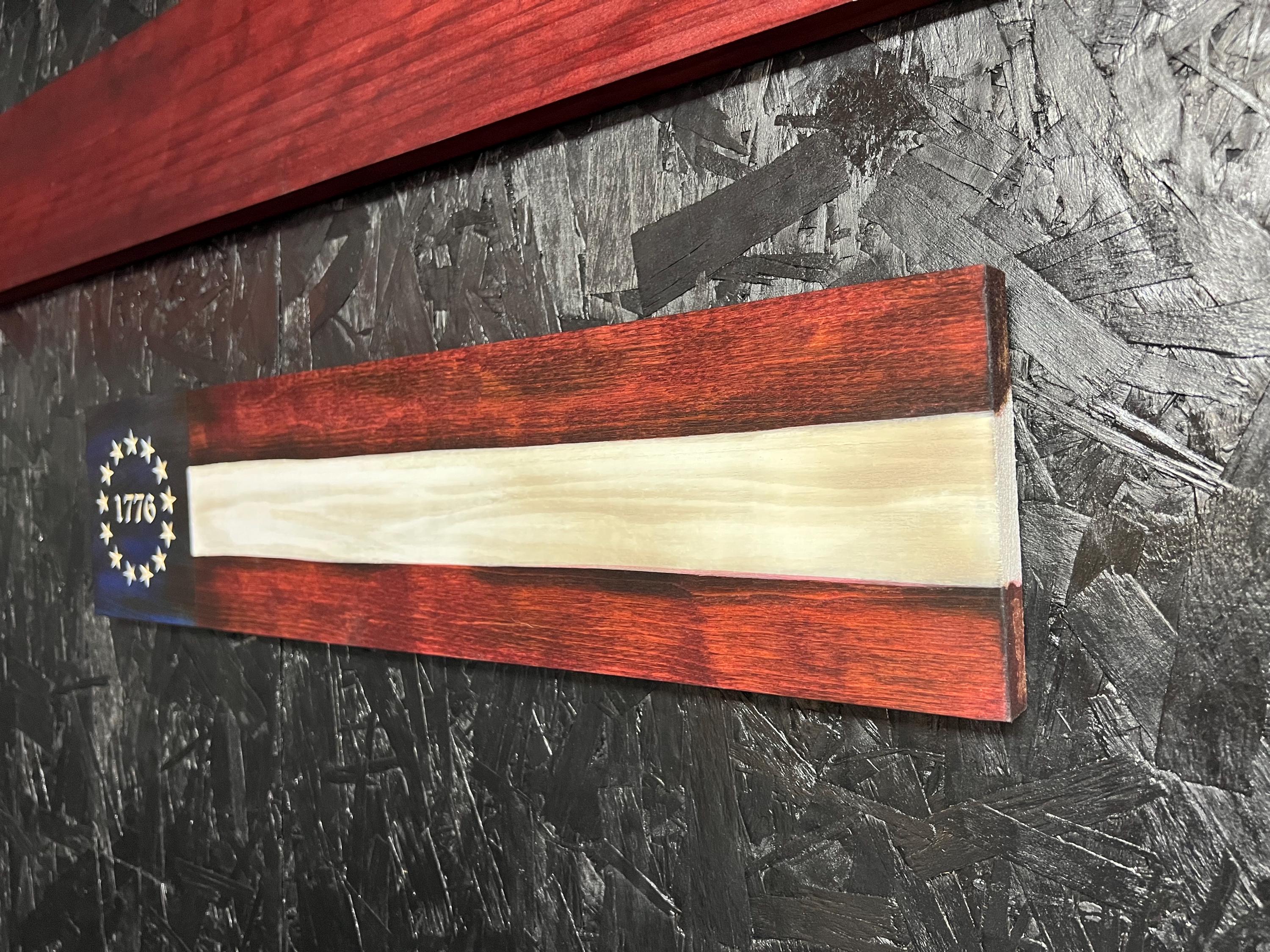 Rustic Wooden Betsy Ross American Flag Sign: 1776 We the People - Etsy