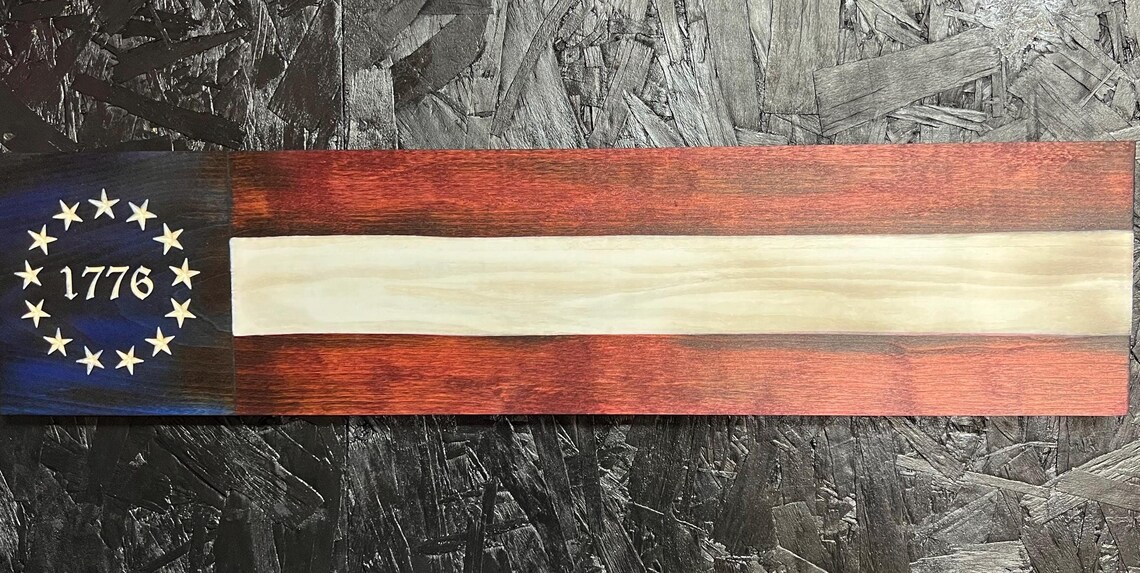 Rustic Wooden Betsy Ross American Flag Sign: 1776 We the People - Etsy