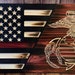 Rustic American Marine EGA Wooden Flag Custom Made From Premium Pine ...