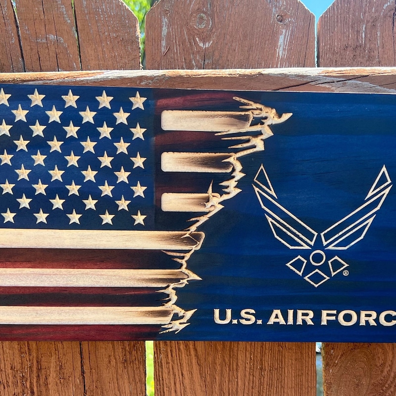 Rustic Air Force Flag - Etsy