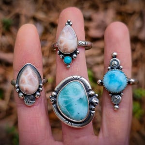 Rare Great Lakes Thomsonite Beach Themed Sterling Silver Ring Size 8 ...