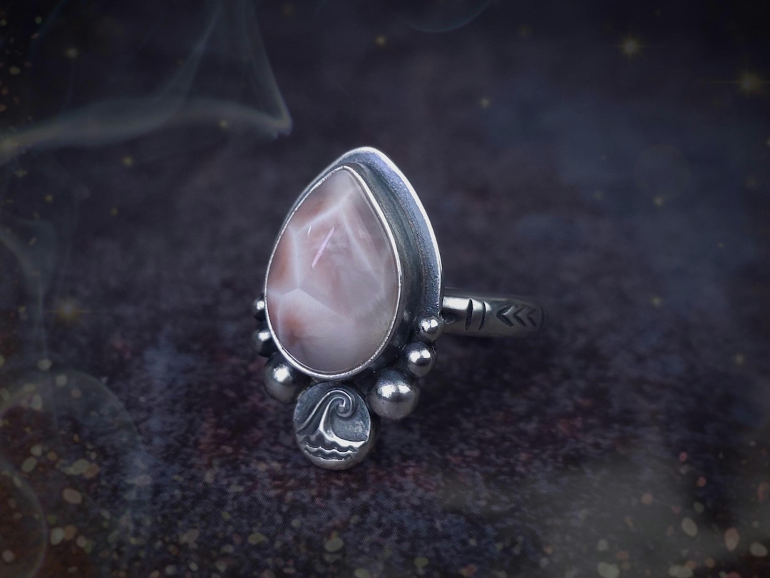 Rare Great Lakes Thomsonite Beach Themed Sterling Silver Ring Size 8 ...