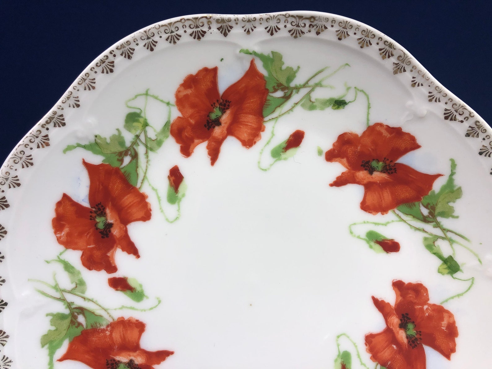 Antique Poppy Plates Dessert Plates Salad Plates Appetizer | Etsy