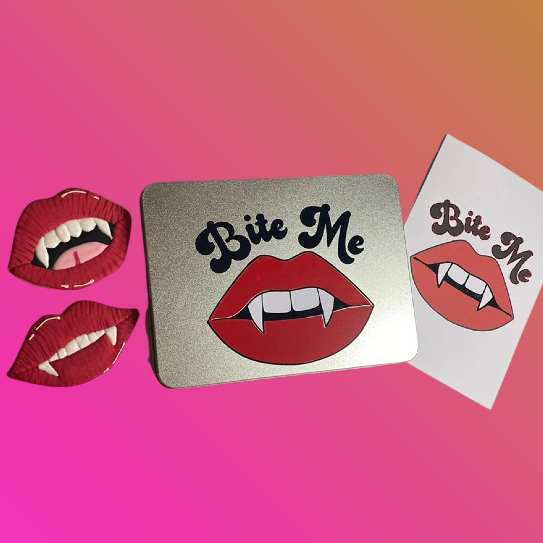 Bite Me 2 Cookies & Custom Tin - Etsy